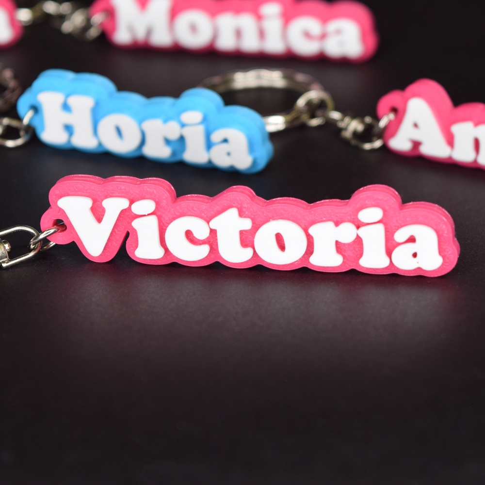 Breloc Personalizat 3D Cu Nume | 3Dgifts.ro