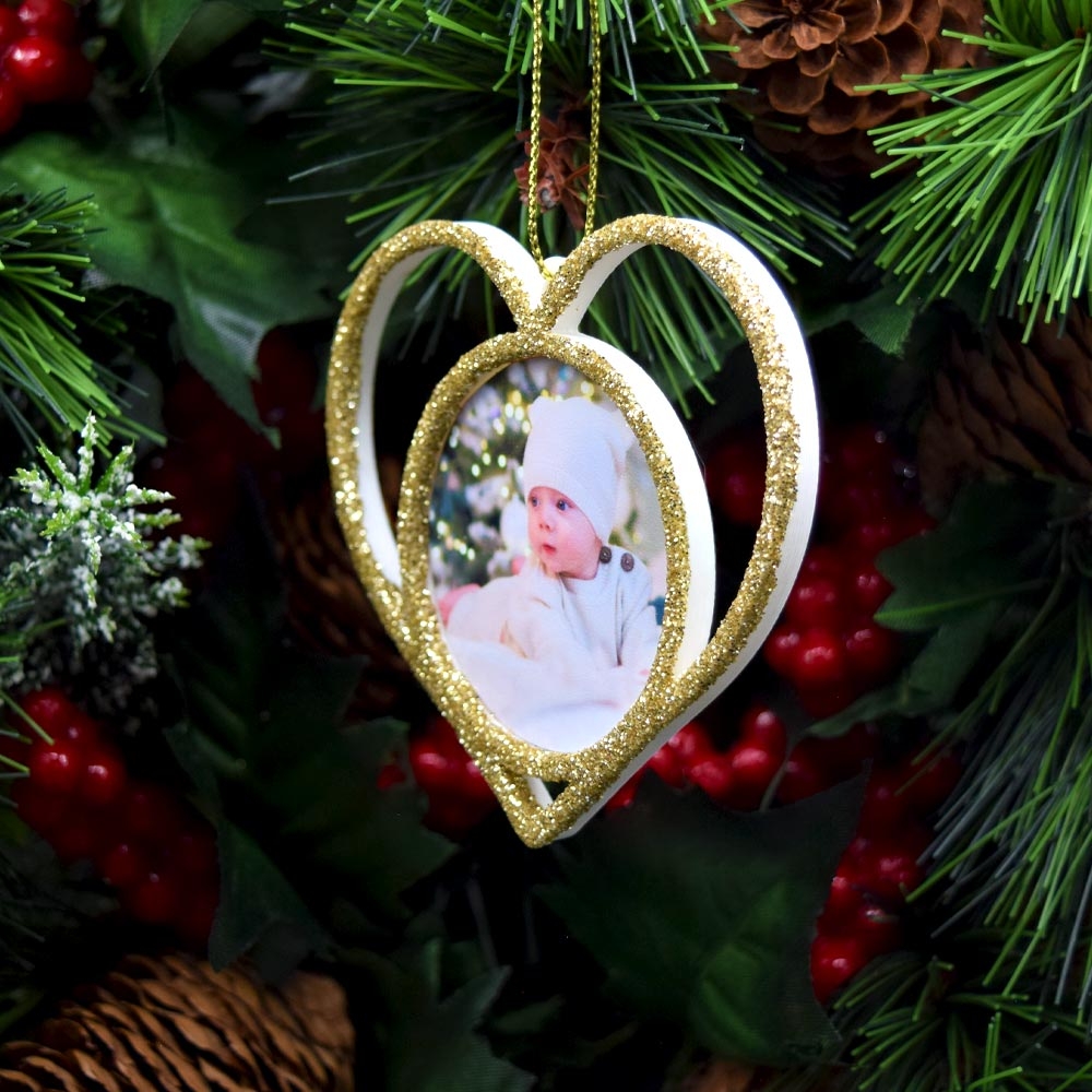 Glob Personalizat 3D - Model “Inimă”, Auriu | 3Dgifts.ro