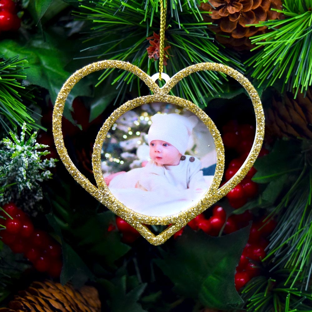 Glob Personalizat 3D - Model “Inimă”, Auriu | 3Dgifts.ro